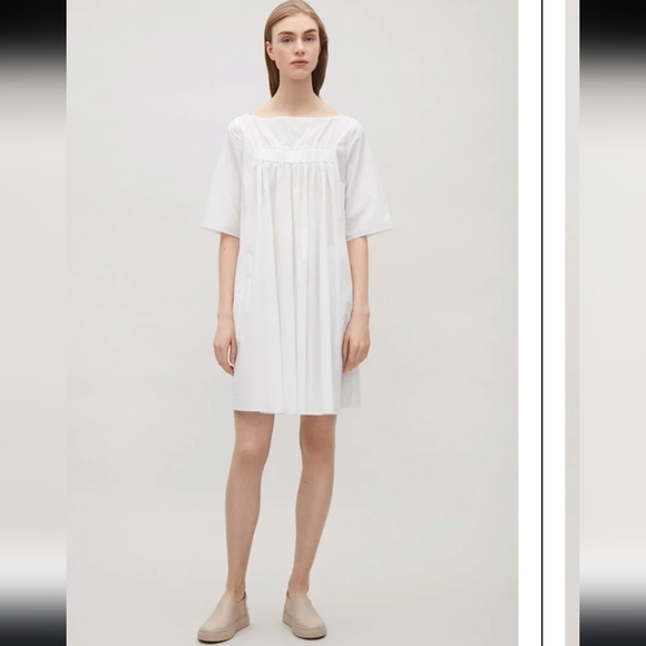 COS | Dresses | Cos Dress With Gathered Front | Poshmark